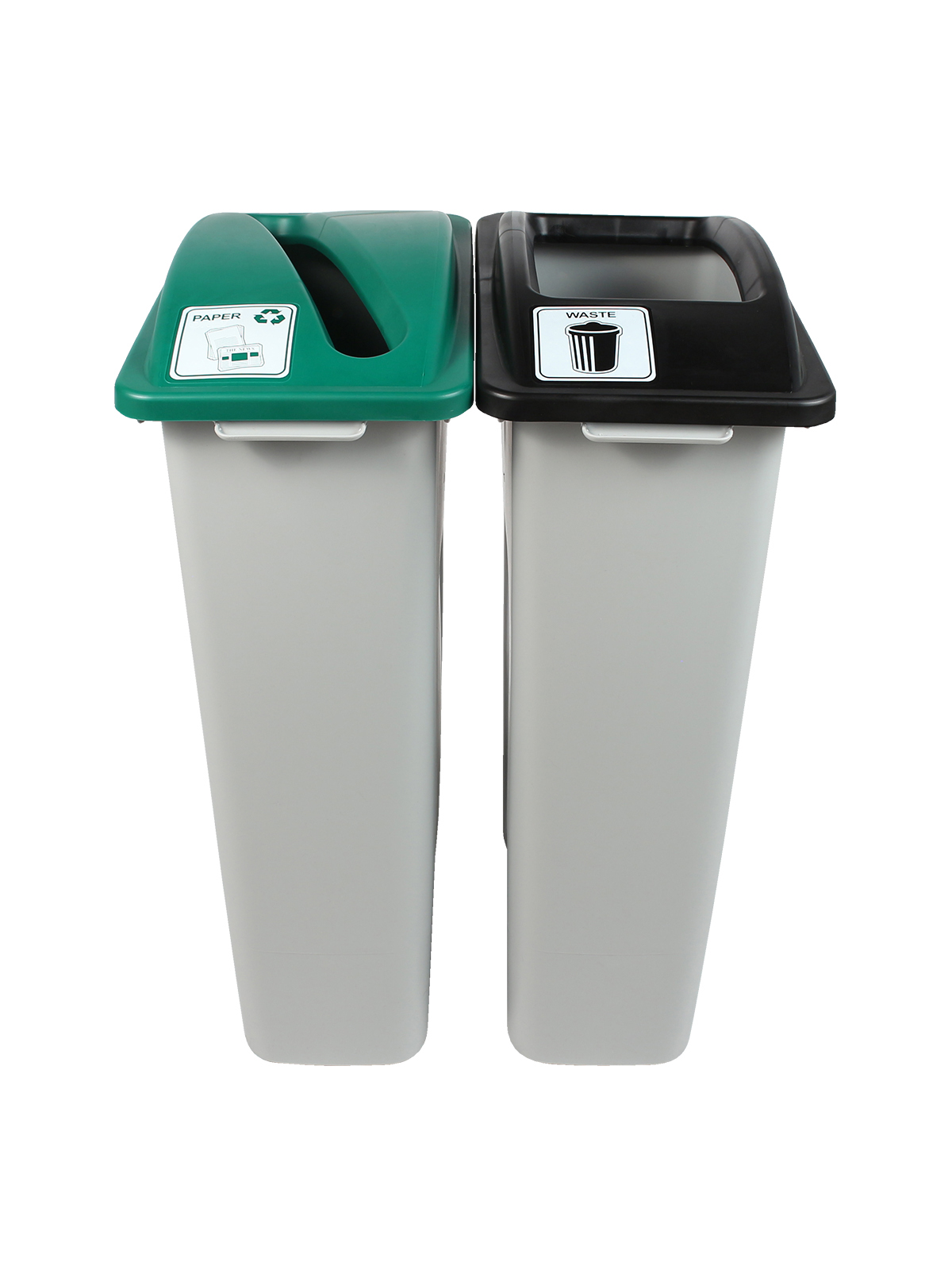 WASTE WATCHER - Double - Kit - Paper-Waste - Slot-Full - Grey-Green ...