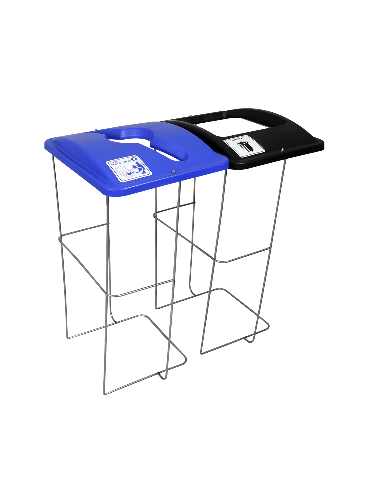 WIRE EVENT CONTAINER (2 Pack) - Double - Kit - Mixed Recyclables-Waste ...