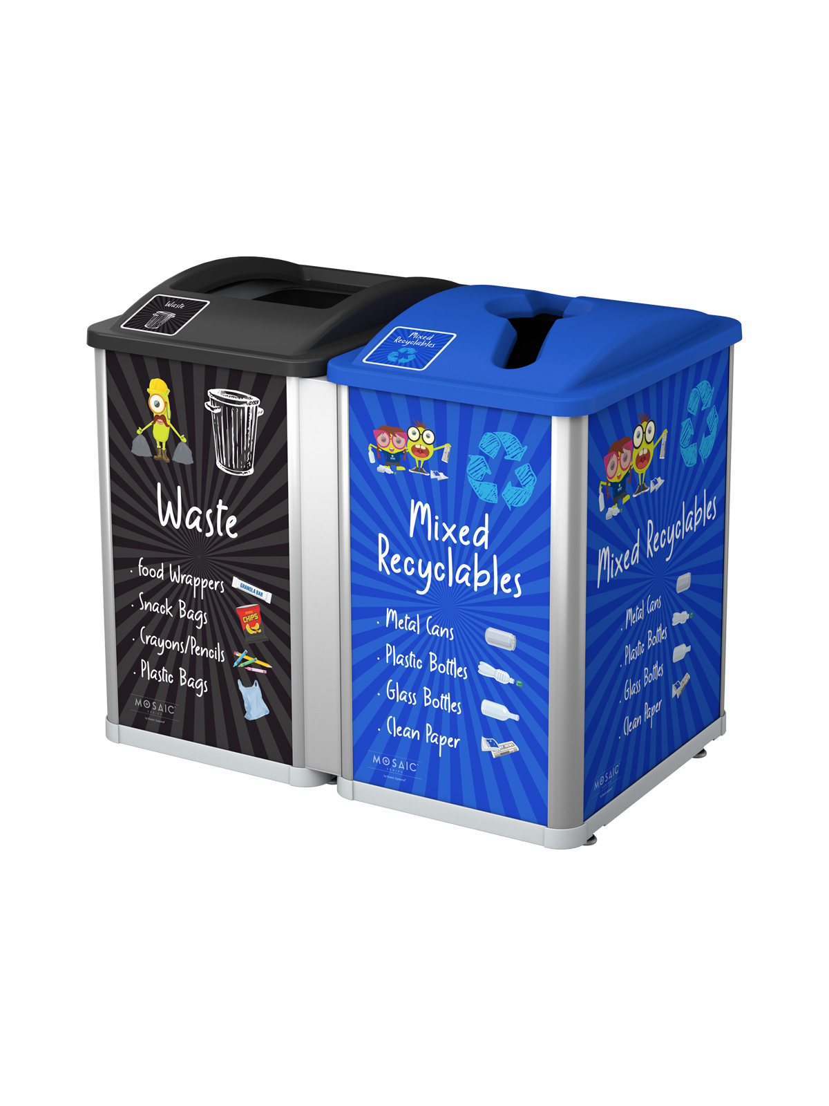 MOSAIC - Double - Junior - Waste-Mixed Recyclables - Full-Mixed ...