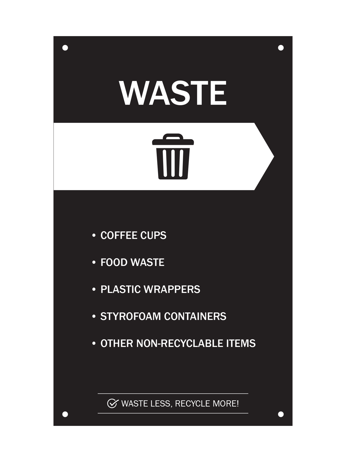 RENEGADE - Body Sign - Waste - Black - Busch Systems US