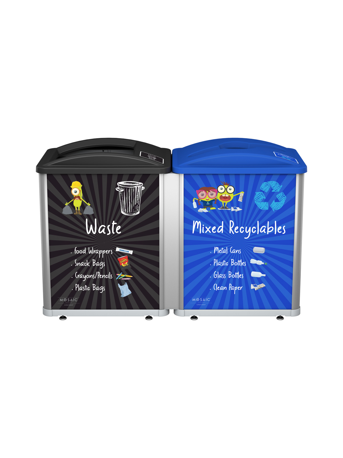 MOSAIC - Double - Junior - Waste-Mixed Recyclables - Full-Mixed ...