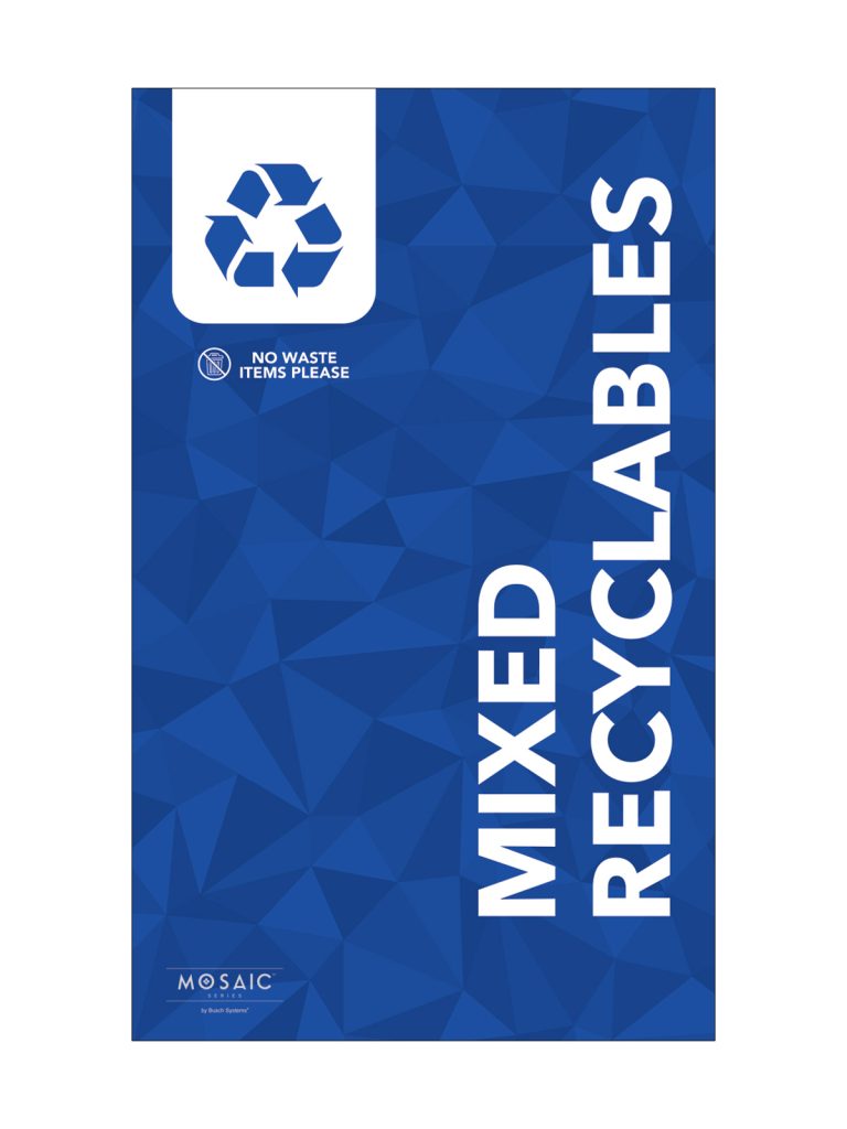 MOSAIC (1) - Body Sign - Mixed Recyclables - Blue - Busch Systems US